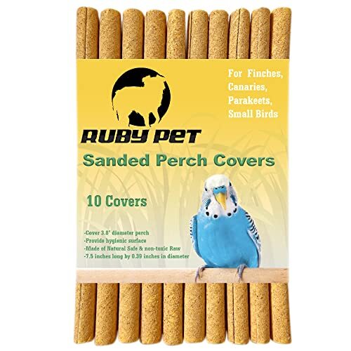 Bird Perch Covers - 10 Count of Sanded Gravel Paper Accessories for ...
