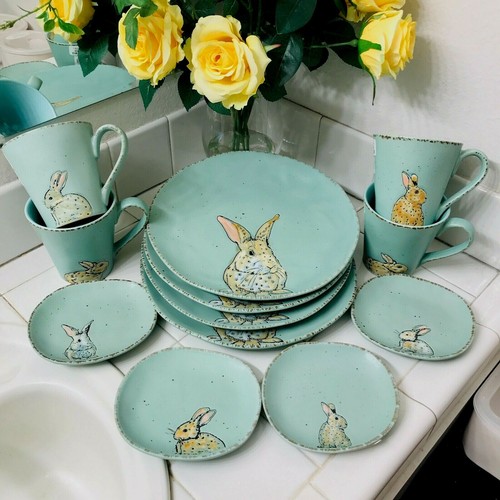 INHOMESTYLEZ Spectrum Designz Set Easter EGG BUNNY BIRD Dinner Salad ...