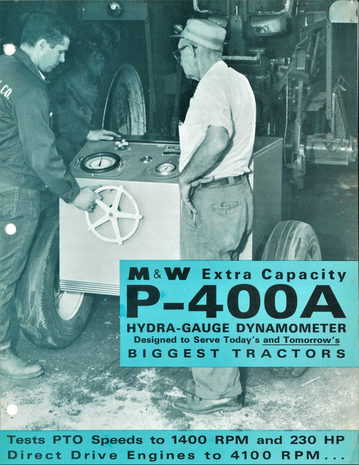 P-400A Hydra-Gauge M&W Gear Co. Dyno Dynamometer Brochure P400A Pulling ...