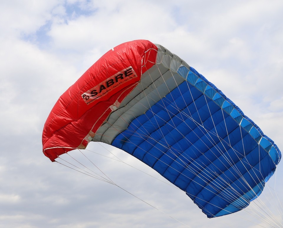 Sabre 107 skydiving parachute ZP main canopy - 9 cell - complete | eBay