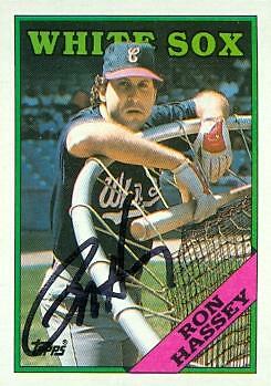 Ron Hassey autographed baseball card (Chicago White Sox) 1988 Topps ...