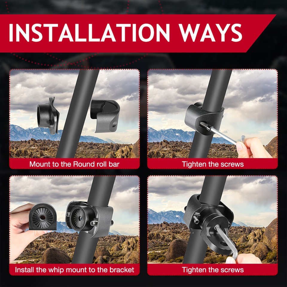 for 2021-2024 Yamaha Wolverine RMAX2 & RMAX4 1000 UTV LED Whip Light ...