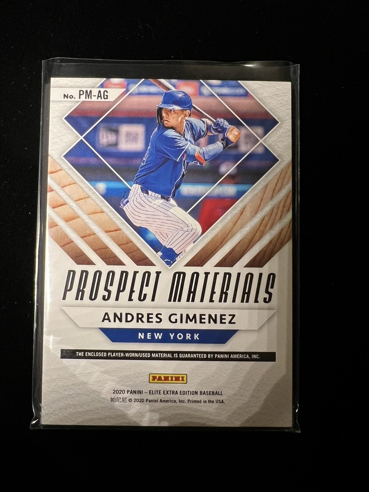 2020 Elite Extra Edition Prospect Materials Red Andres Gimenez Rookie ...