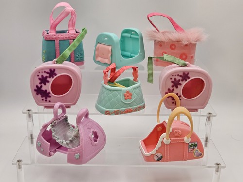 2004-06 Authentic Littlest Pet Shop Portable Pets Lot of 8 Carrier ...