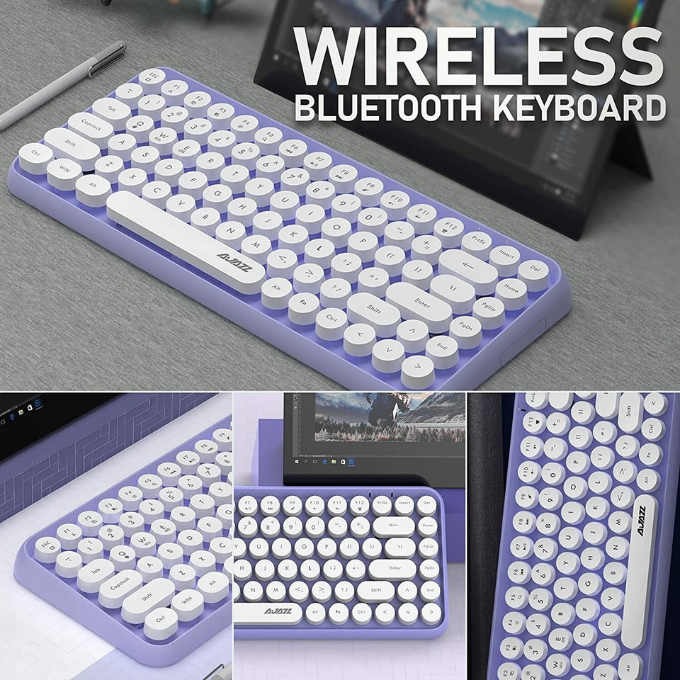ATTACK SHARK x AJAZZ Wireless Bluetooth Keyboard 84 Keys Lightweight ...