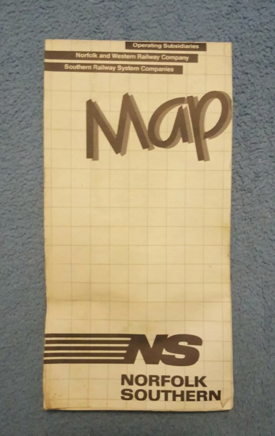 1983 Map Of NS/Norfolk Southern Corporation Operating Subsidaries-SOU ...