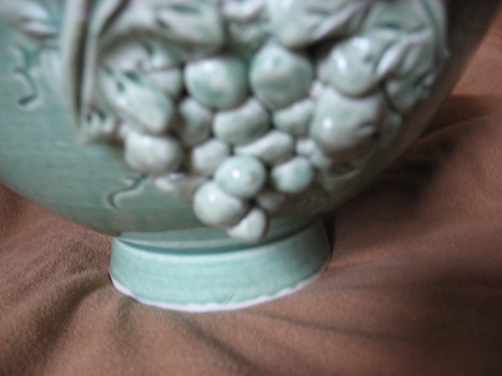 Vintage Green Ceramic GRAPES & GRAPE LEAVES Bowl | eBay