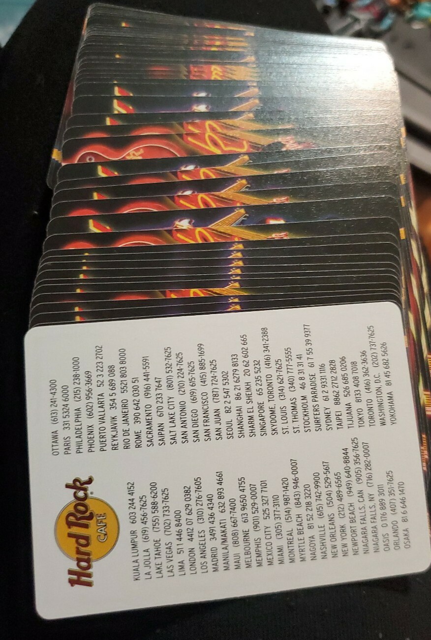 Hard Rock Cafe Playing Cards Official Features Worldwide Hard Rock ...