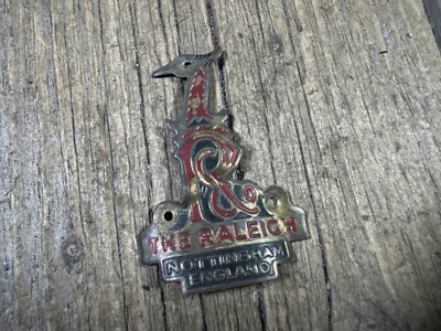 Vintage Antique Bike Bicycle RALEIGH Head Badge Crest Emblem Sign ...