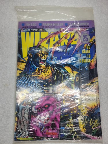 Wizard No.25 Sealed Magazine 1993 Jim Lee,Frank Miller guide to comics ...
