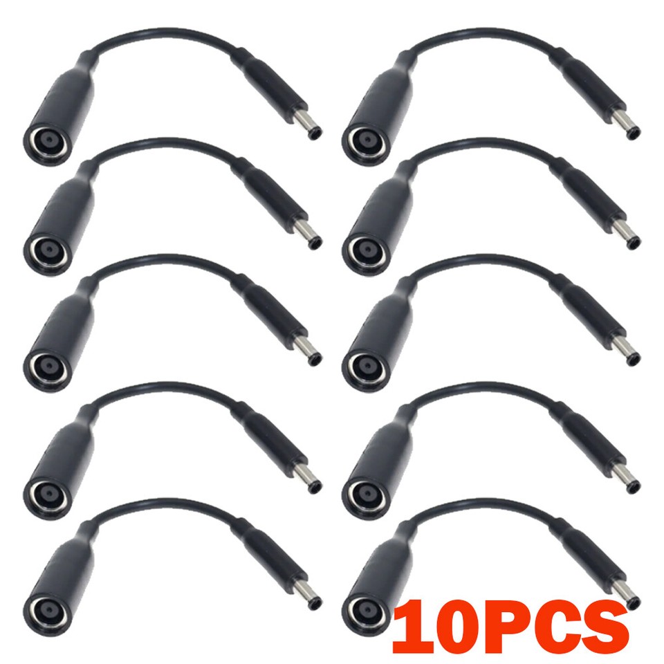 LOT 10 Power Charger Converter Adapter Cable For DELL small Tips 7.4mm ...