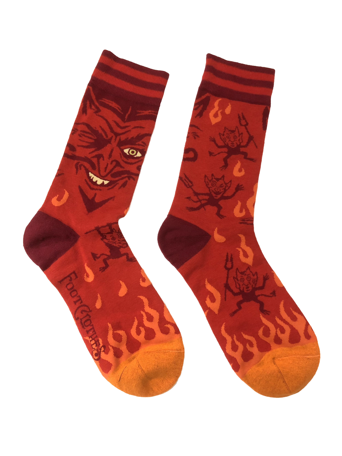 FootClothes Halloween Vintage Devil Socks Smooth Seams DOUBLE TERRY ...