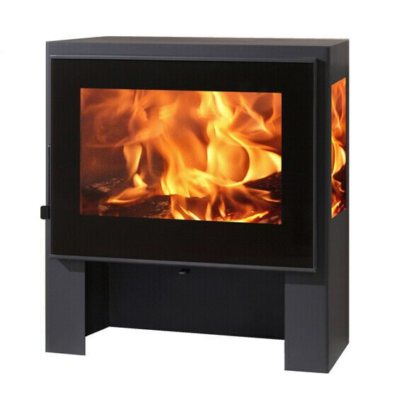 Wood Burning Multi-fuel Stove 3 Sided Capri Tri Vision Contemporary ...