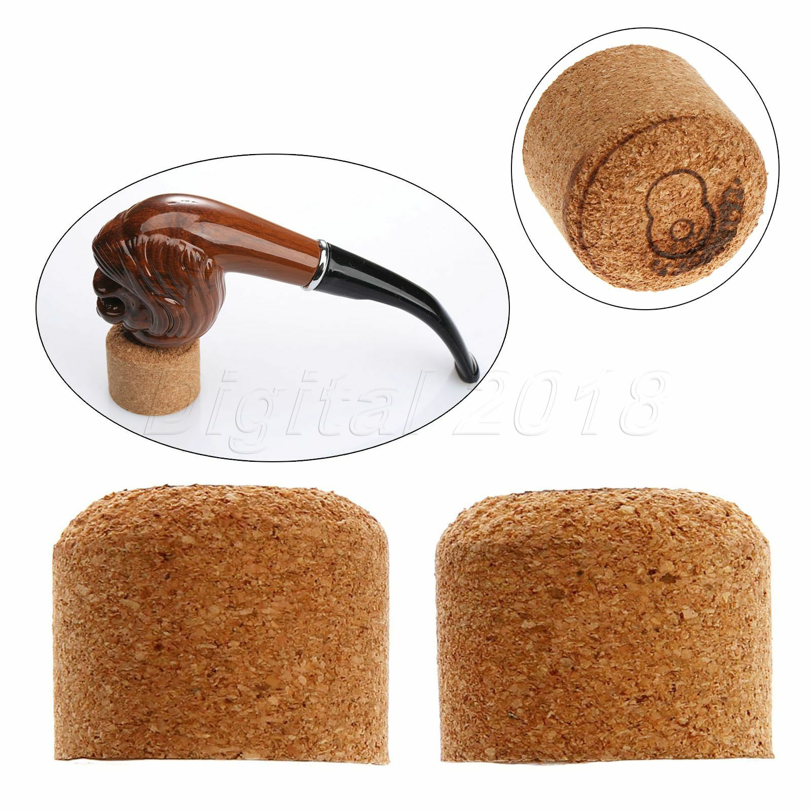 2X Smoking Pipe Specialized Cork Knockers Fittings Soft Wood Stopper ...