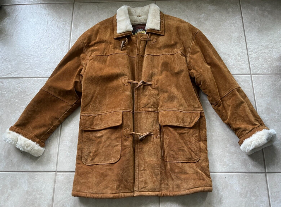 NWOT ADVENTURE BOUND WILSONS Suede Leather Fur Shearling Winter Coat ...