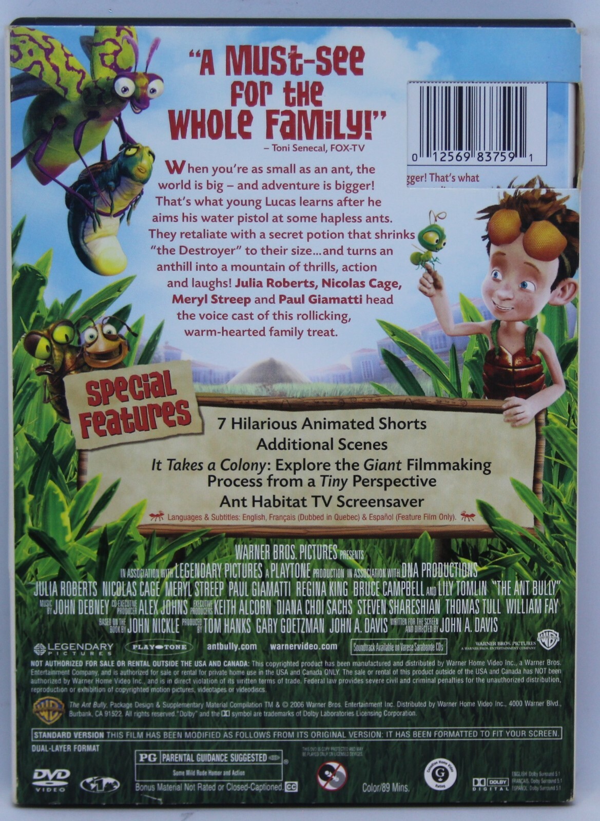 The antbully - DVD with lenticular slipcover - Animation - LIKE NEW ...