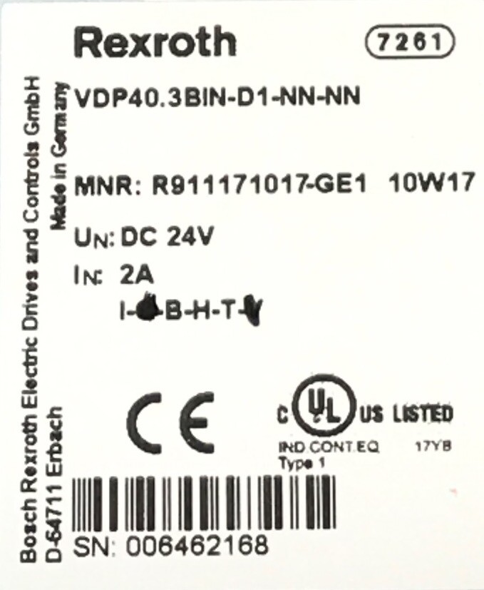 Rexroth IndraControl V Control Panel VDP40.3BIN-D1-NN-NN | eBay