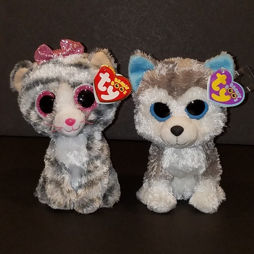 Ty Beanie Boos Plush Tags Lot 2012 Slush Husky Dog Puppy & 2018 Kiki ...