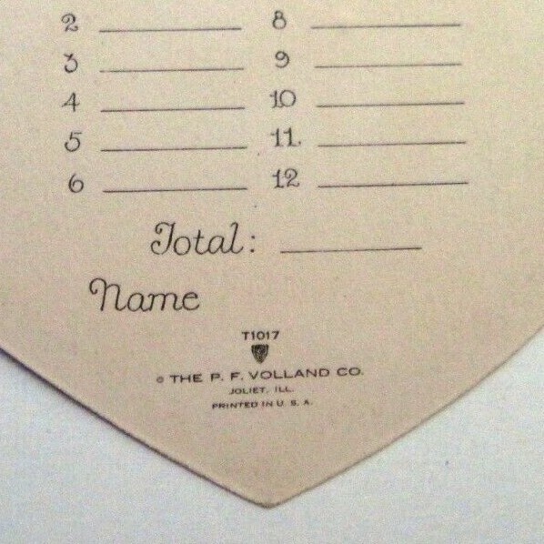 Gorgeous Art Deco Heart Shaped Bridge Tally w/ Deco Colors & Flowers ...