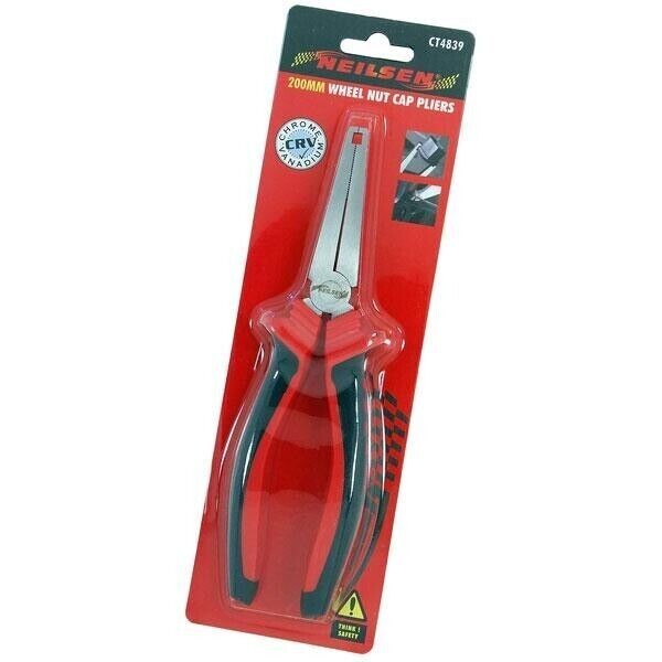 8" (230mm) Wheel Nut Cap Pliers - Remove & Replaces, Special Mouth/Jaw ...
