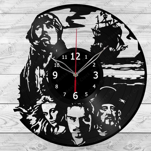 Vinyl Clock Pirates of the Caribbean Wall Clock Home Art Decor Handmade ...