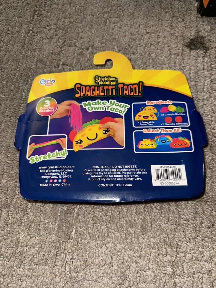 Grin Studio Stretchee Noodles Blue SPAGHETTI TACO Sensory Fun NEW | eBay