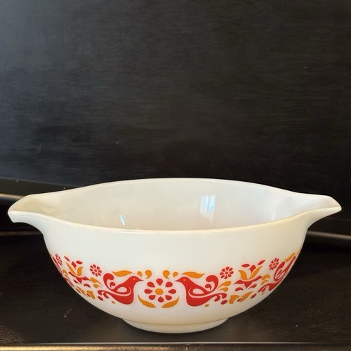 PYREX Friendship #443 Ovenware 2.5 Quart Red Birds Cinderella Glass ...