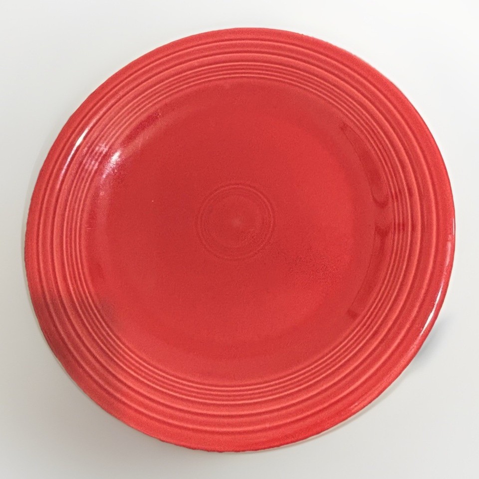 FIESTA Scarlet 10.5" Red Dinner Plate by Homer Laughlin Co. Vintage ...