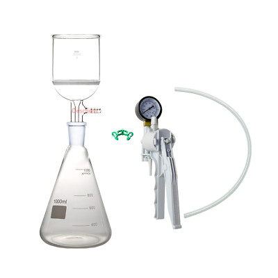 1000ml,Suction Filtration Unit,Buchner Funnel,1L Erlenmeyer Flask ...