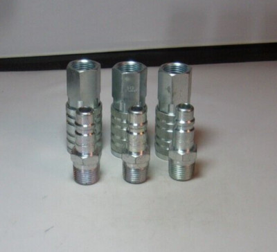 (3 Set) Amflo C10/ Hansen Plug 54E Quick Connect Steel, Set Coupler 1/2 ...