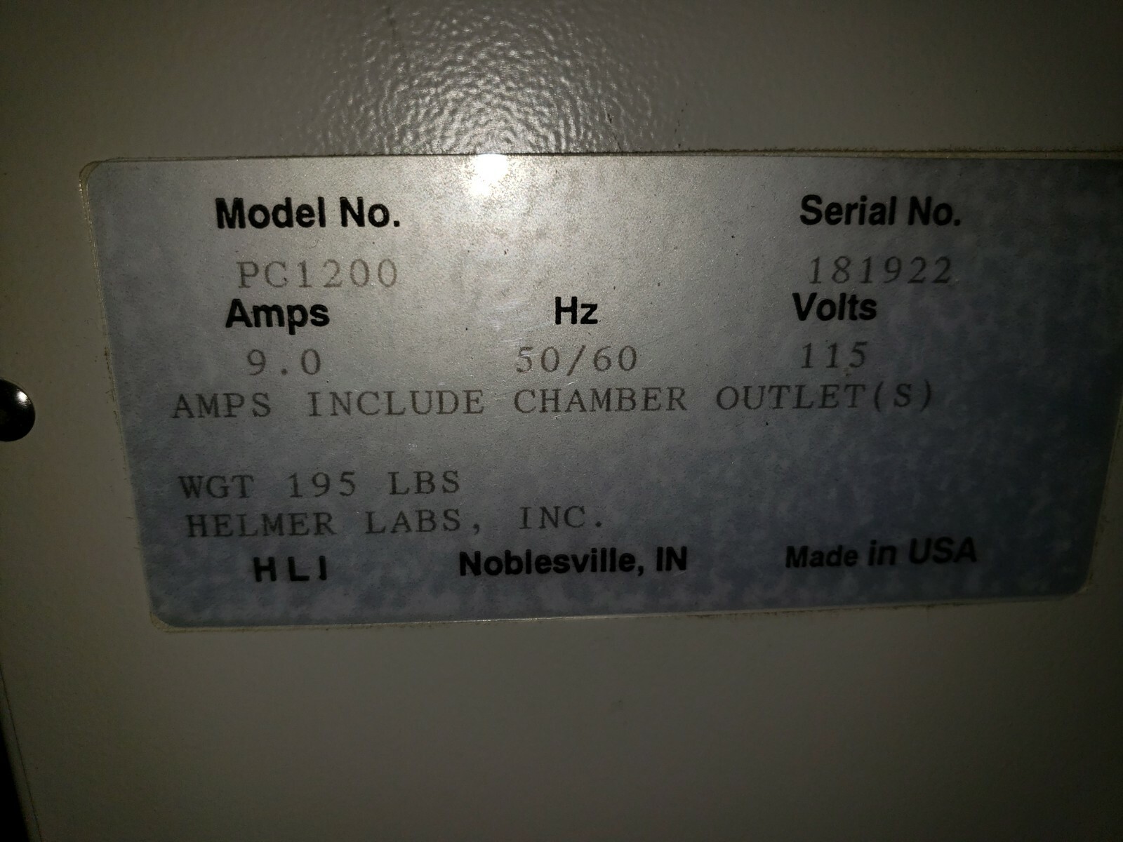 HELMER PC1200 PLATELET INCUBATOR and SHAKER - Tested in Good Working ...