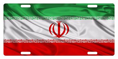 IRAN Flag Custom License Plate NATIONAL Emblem WAVE Version | eBay