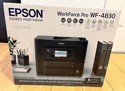 Epson Workforce Pro WF-4830 Inkjet Color All-In-One Printer 10343954434 ...