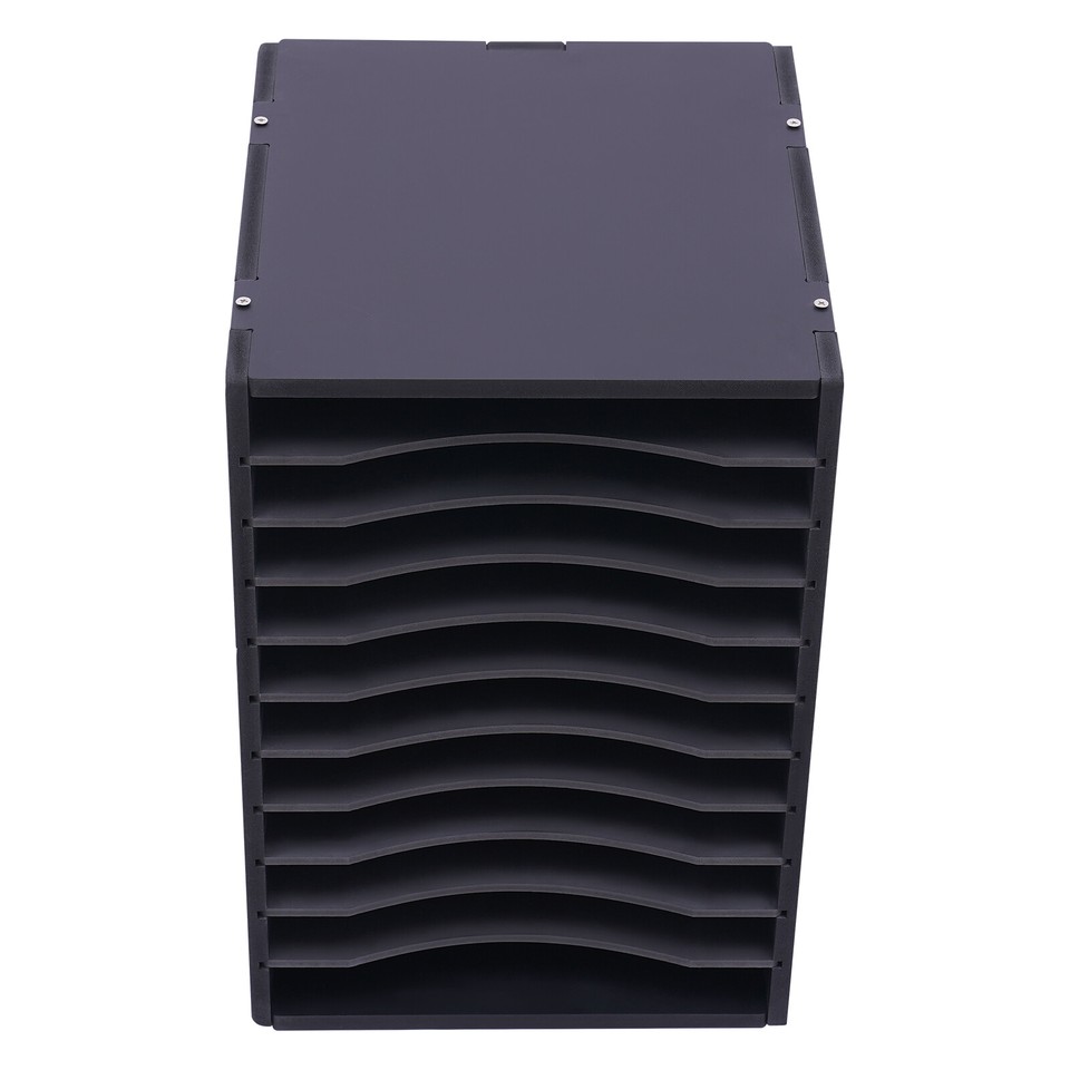 Vertical Desktop Sorter 11 Compartment Wooden Office Desk File Holder ...