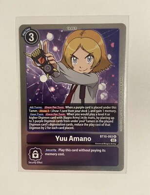 Digimon TCG English Ver. Xros Encounters ~ Yuu Amano BT10-093 R Foil ...