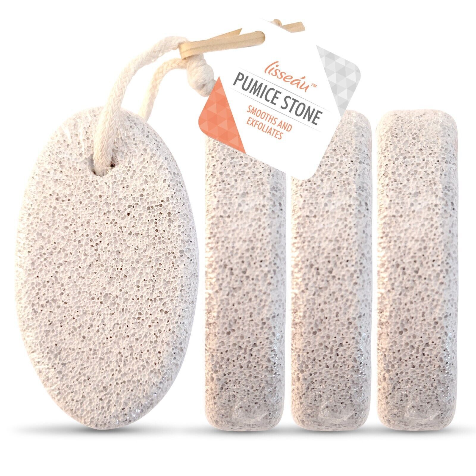 2pk Natural Pumice Stone For Feet | Hard Dead Skin Callus Remover ...