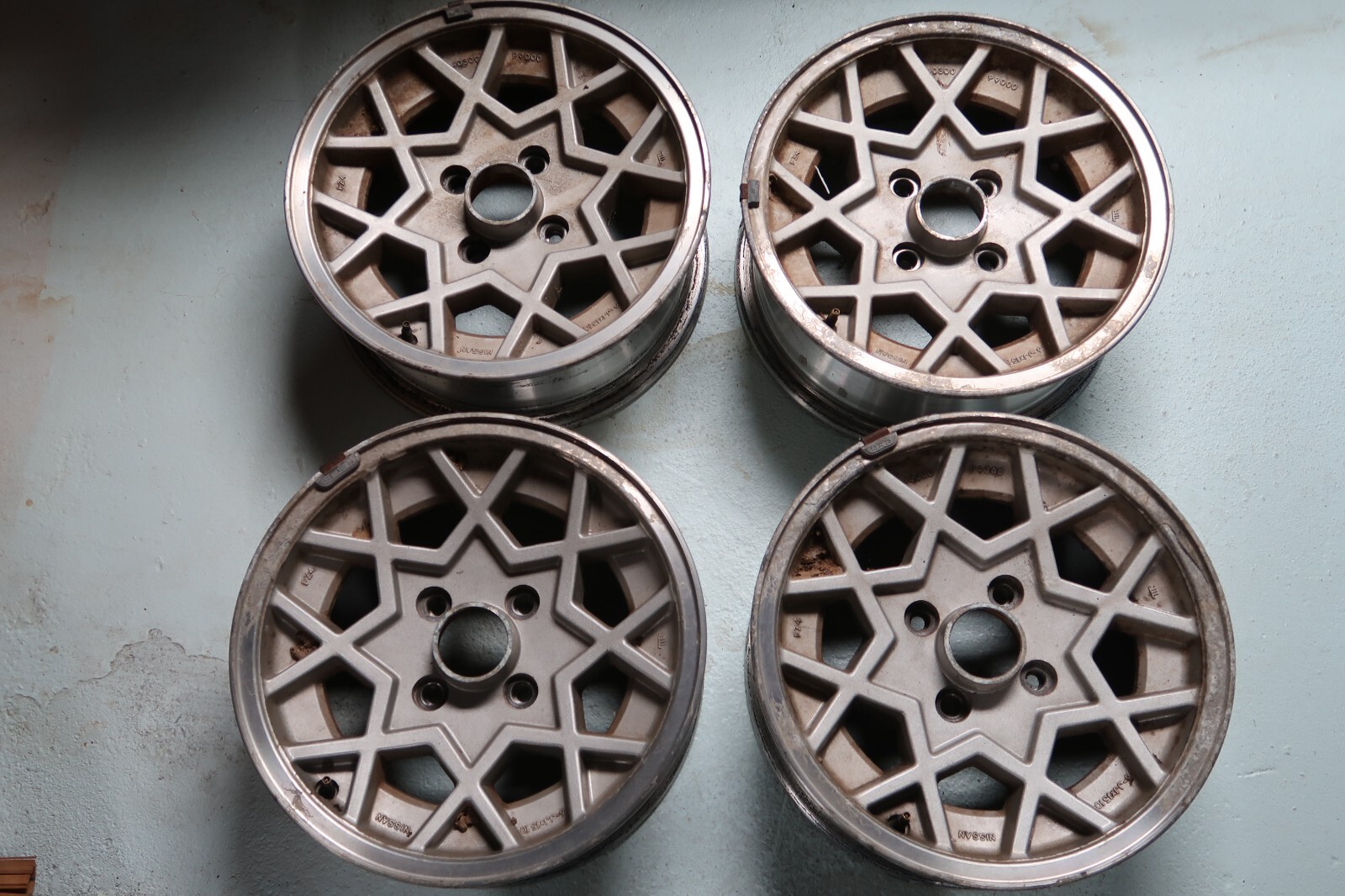 RARE 1981 SET OF SNOWFLAKE DATSUN NISSAN 280ZX TURBO WHEELS RIMS IN ...