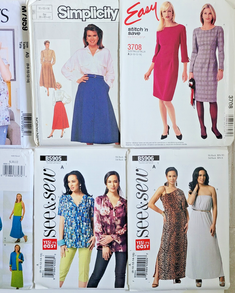 Lot of 11 Sewing Patterns McCall's, Simplicity, Butterick, See & Sew ...