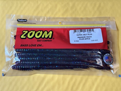 Zoom Magnum Trick Worm 7" Plum Apple | eBay