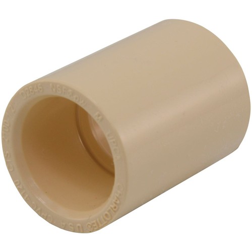 Charlotte Pipe 1/2 In. Solvent Weldable CPVC Coupling with Stop Pack of ...
