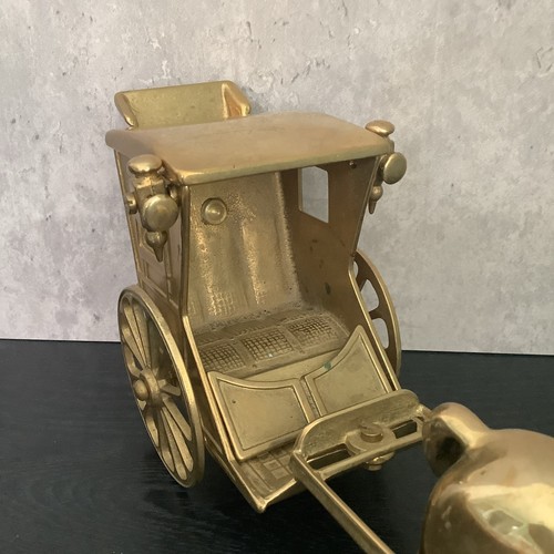 Vintage Decorative Large Brass Horse & Carriage / Cart 35cm Long | eBay