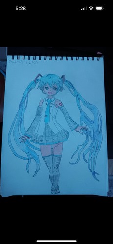 Hatsune Miku Hand Drawn Not A Print Vocaloid Fanart One Of A Kind For ...