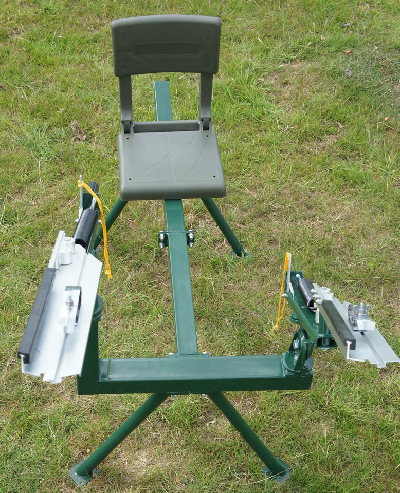 DOUBLE ARM MANUAL SEATED CLAY PIGEON TRAP,CLAY TARGET THROWER, RABBIT ...