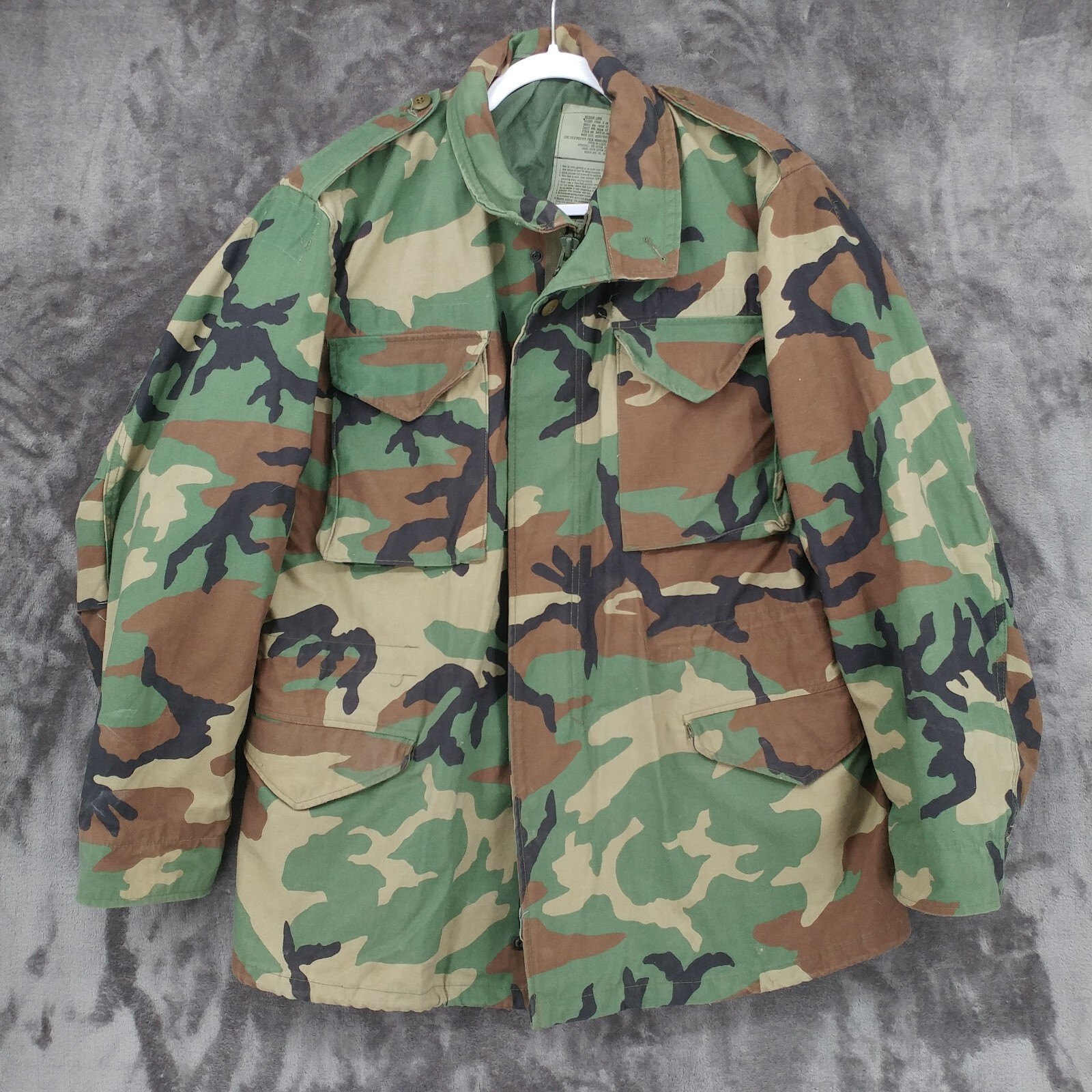 US Army M65 Jacket Cold Weather Field Coat Woodland C… - Gem