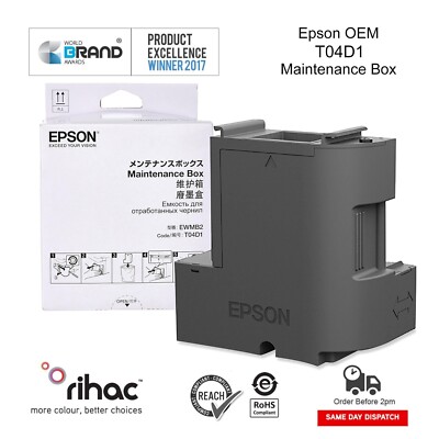 Genuine Epson T04D1 OEM Maintenance Box ET5150 ET5170 ET-M1170 M1180 ...