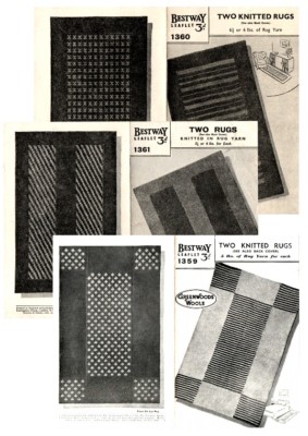 Vintage Knitting Pattern 1930s/1940s/WW2. Bathroom/ Bedroom Rug/Mat 6 x ...