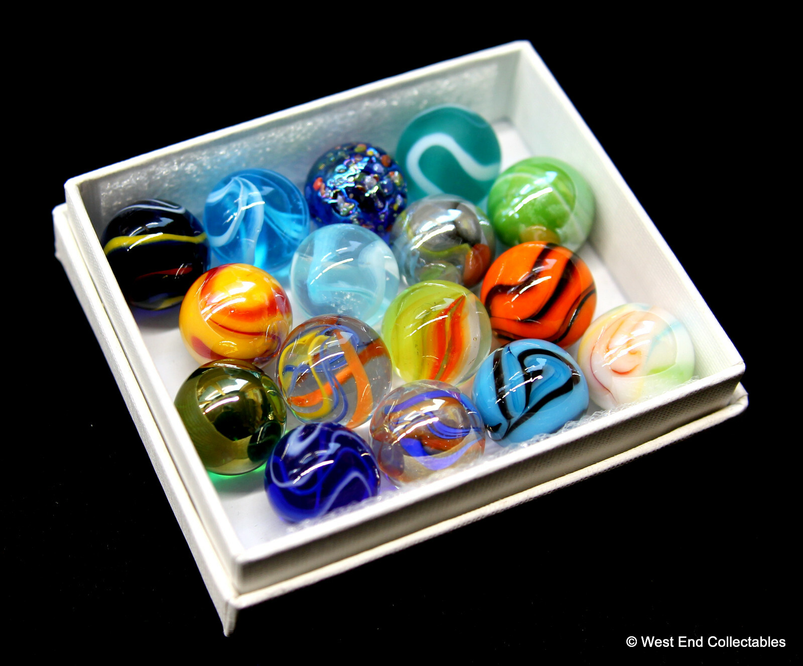 Glass Marbles by Vacor De Mexico Collectors Box Set of 16 x 16mm Mega ...