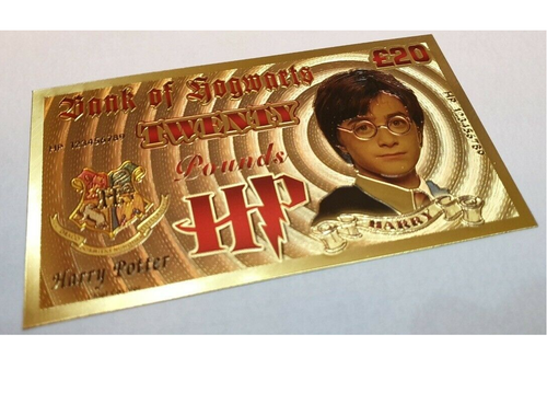 Billets or Banknote gold Harry Potter 20 Livres-Pounds Pouldard Bank of ...