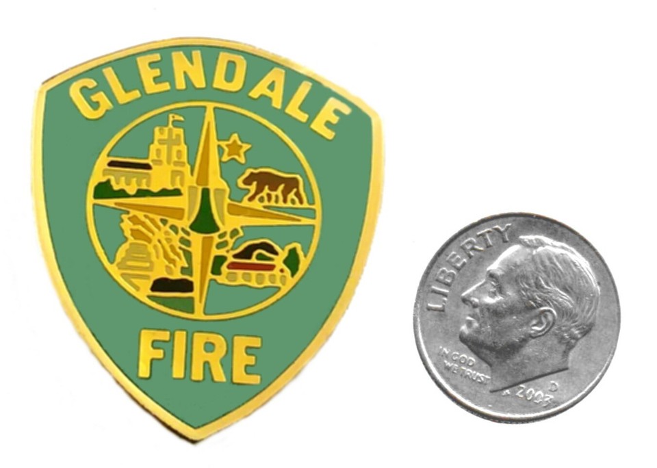 Fire Pins Glendale Fire Department Patch PIN Vintage Historic Lapel ...