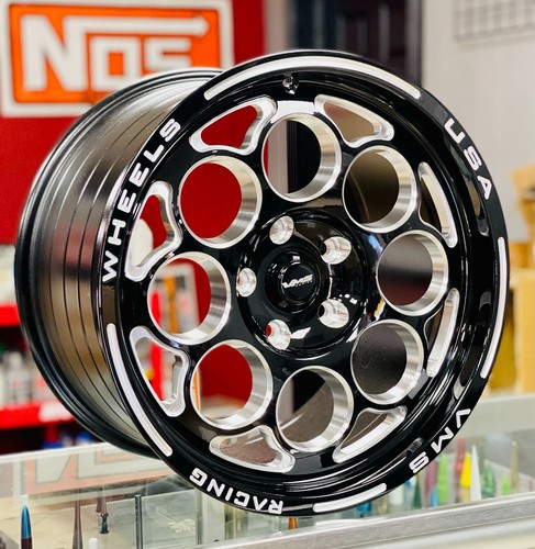 VMS Black Modulo Drag Wheel 17x10 5x114.3 | 5x4.5" 7.63 BS For 05 20 ...
